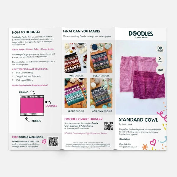 Louie & Lola Yarns - Pacific Knit Co. - Base Doodle Cowl DK Brochure