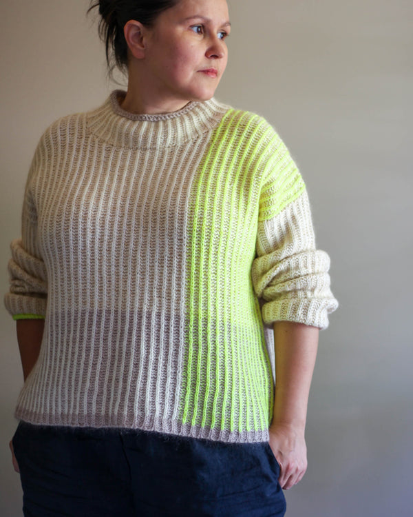 Louie & Lola Yarns - Sanna & Co. Knitting Pattern - Overlay Sweater & Vest