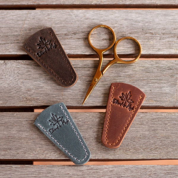 Louie & Lola Yarns - Thread & Maple - Mini Leather Scissors Sheath